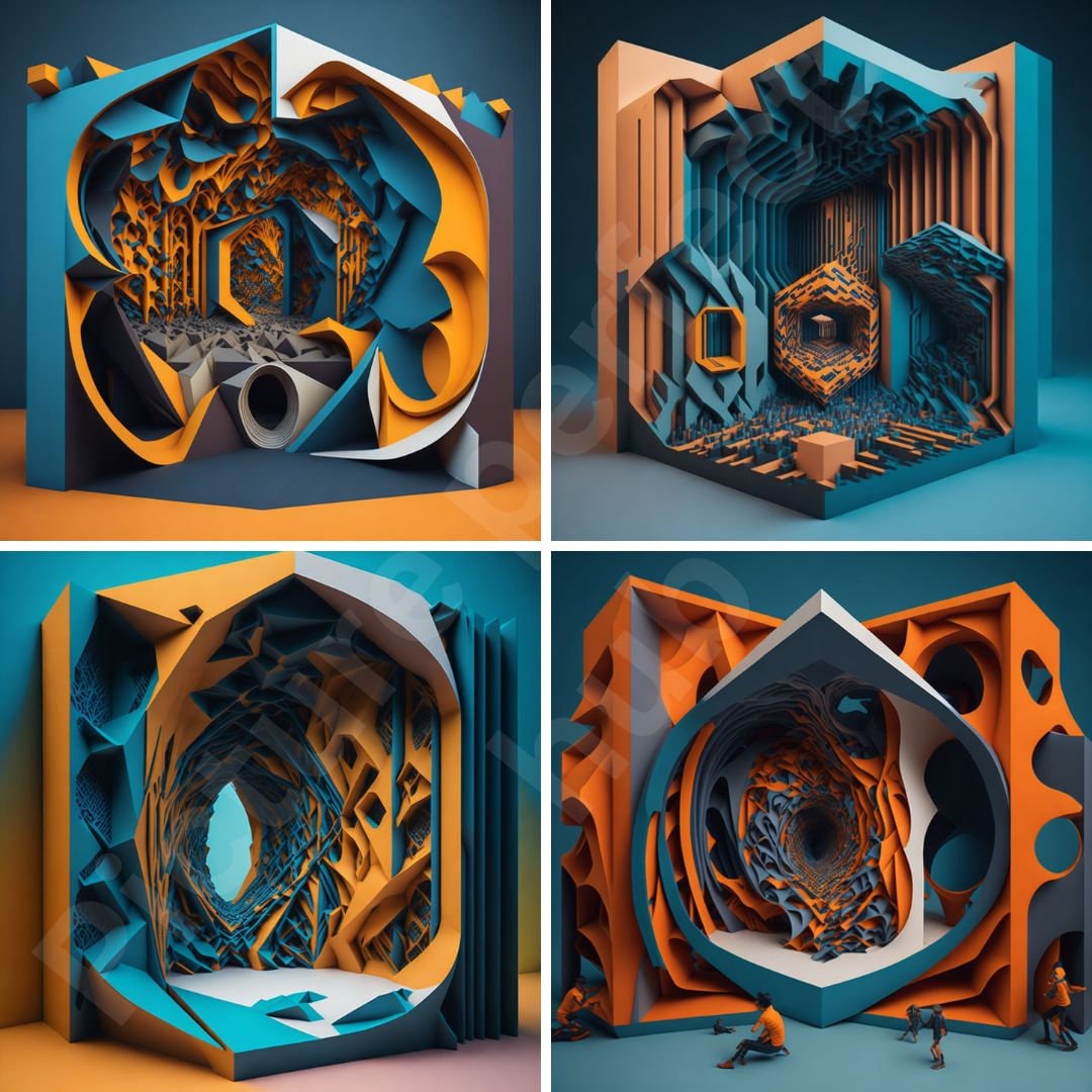 Digital 3D Illusion Artwork Bundle - Instant Download - Etsy