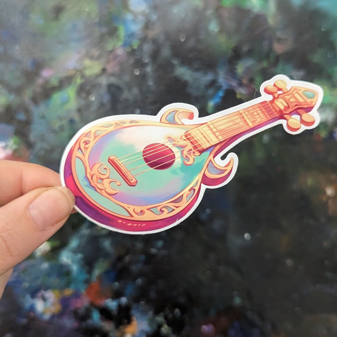 Bard's Lute Sticker Pastel Palette - Etsy