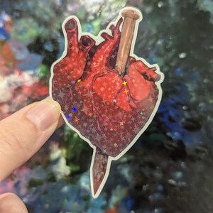 Vampire Heart With Stake Through It Waterproof Vinyl Laminated - Etsy
