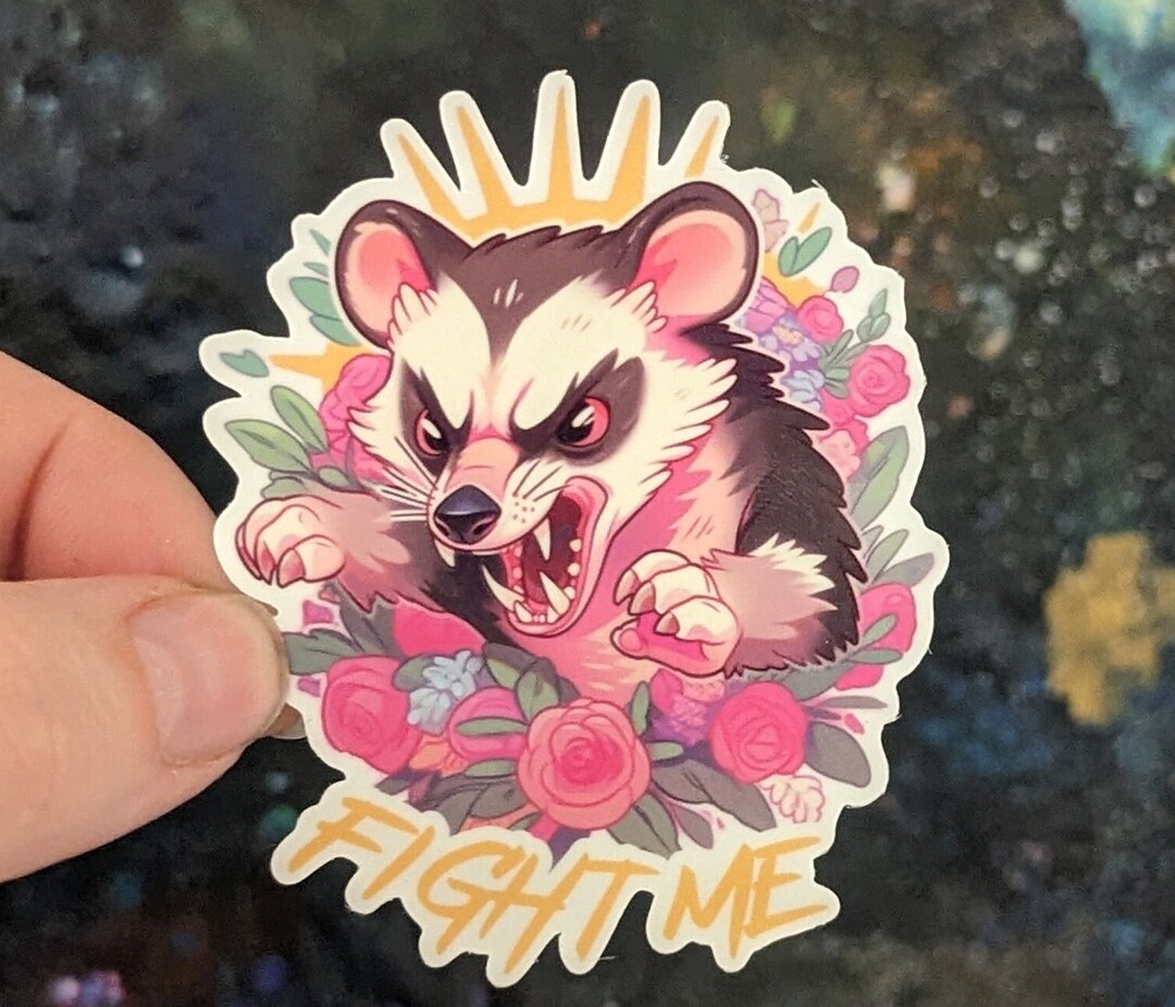 Fight Me Possum Sticker - Etsy