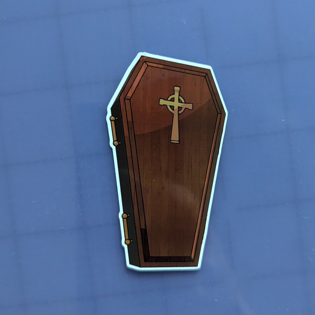 Gothic Vampire Coffin Sticker, Version 2 | Waterproof | Laminated - Etsy