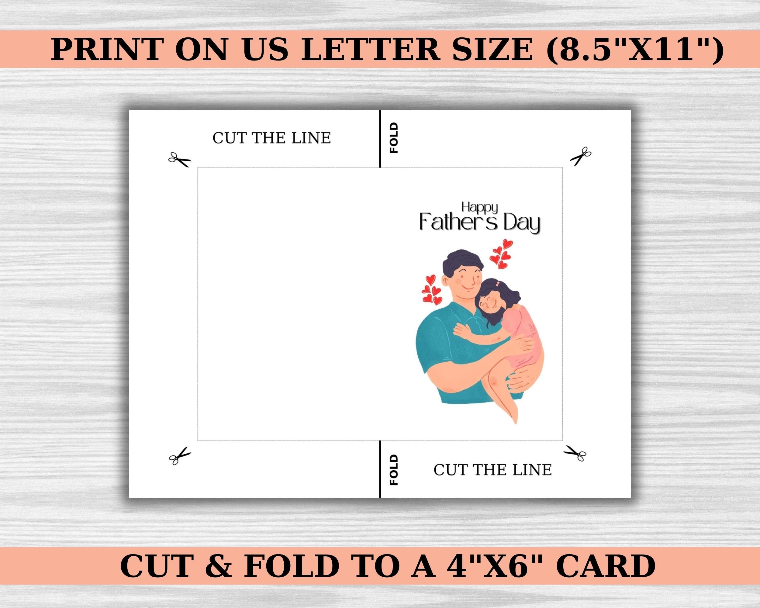 Printable Happy Fathers Day Card Gift Cute Happy Fathers Day Card ...