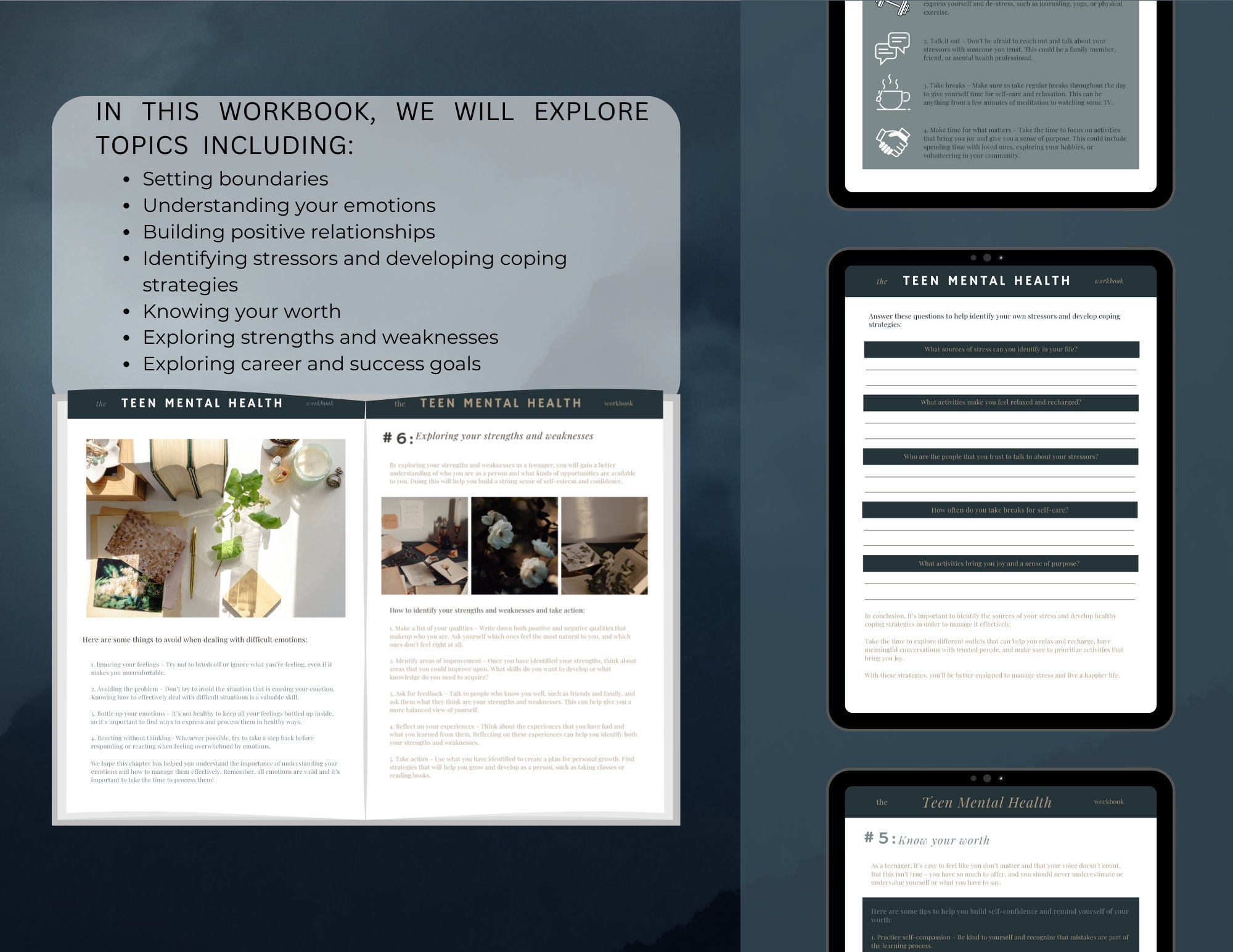 Teen Therapy Worksheet Self Love Teen Therapy Journal Therapy Tools ...