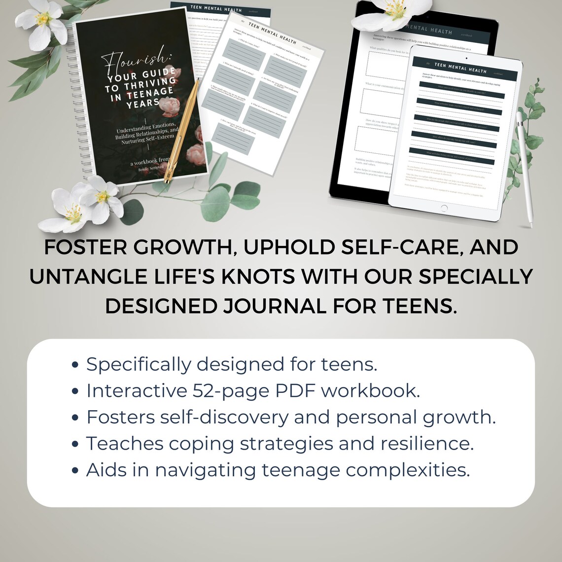 Teen Therapy Worksheet Self Love Teen Therapy Journal Therapy Tools ...