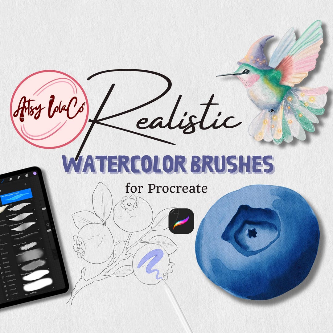 Watercolor Brush Set for Procreate iPad | Procreate Brushes | Digital ...