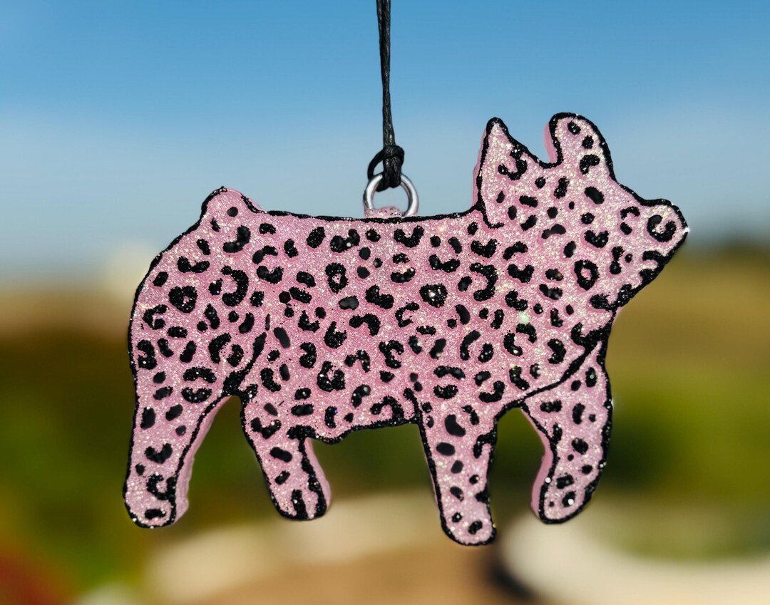 Leopard Print Show Pig Freshie: Custom Scented Car Air Freshener - Etsy