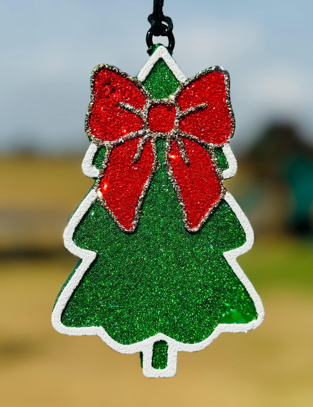 Christmas Tree With Bow Custom Car Freshie/car Freshener/car Freshy/car ...