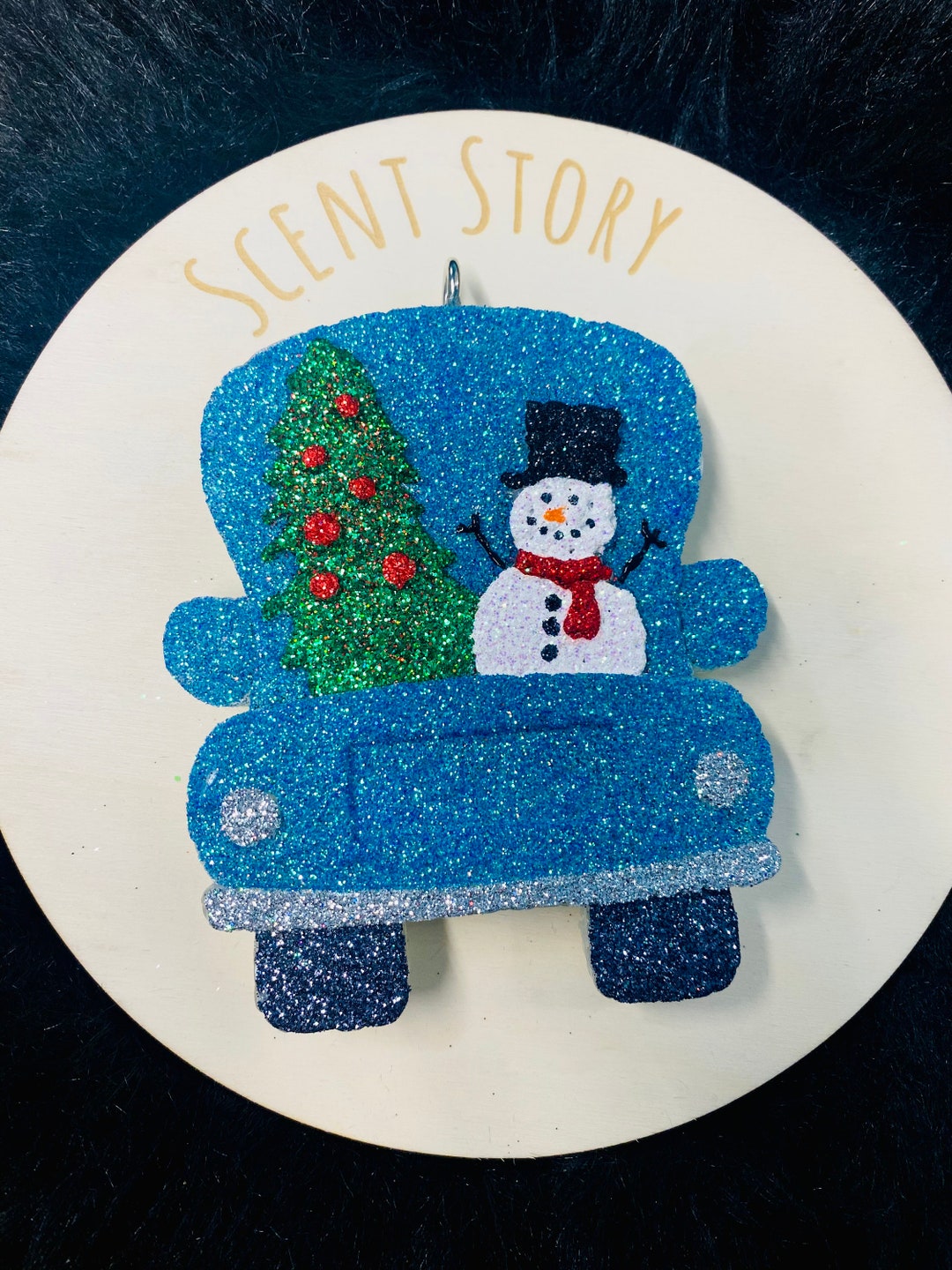 Snowman Christmas Truck Custom Car Freshie/car Freshener/car - Etsy