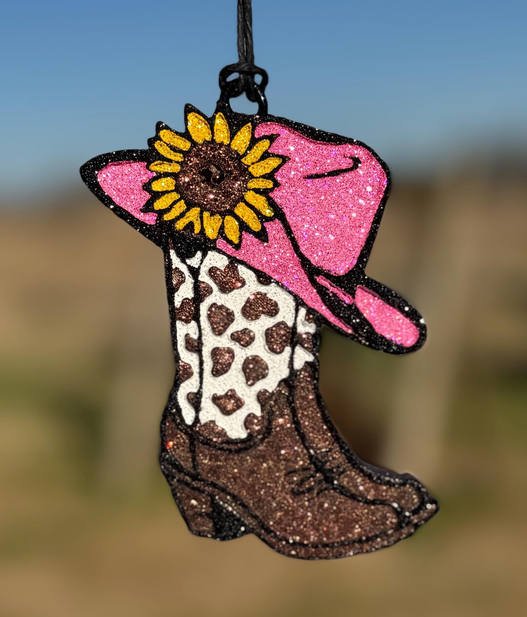 Cowgirl Boots, Hat and Sunflower Freshie/cowgirl/car Scent/car Freshies ...