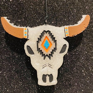 Medium Sized Aztec Bull/aztec Freshie/western/cow/car Freshie/freshy - Etsy