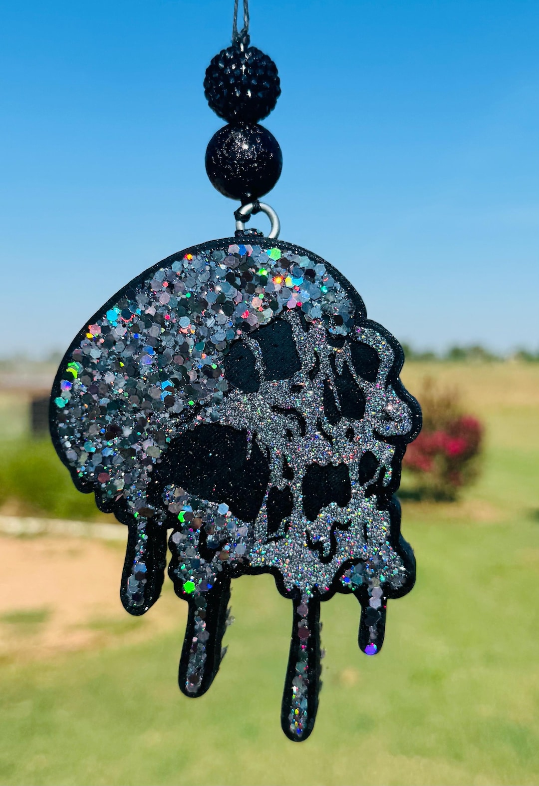 Dripping Skull Car Freshie: Spooky Scented Car Accessory - Etsy