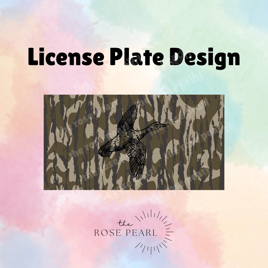 Bottomland Camo Waterfowl License Plate Digital Design, Bottomland ...