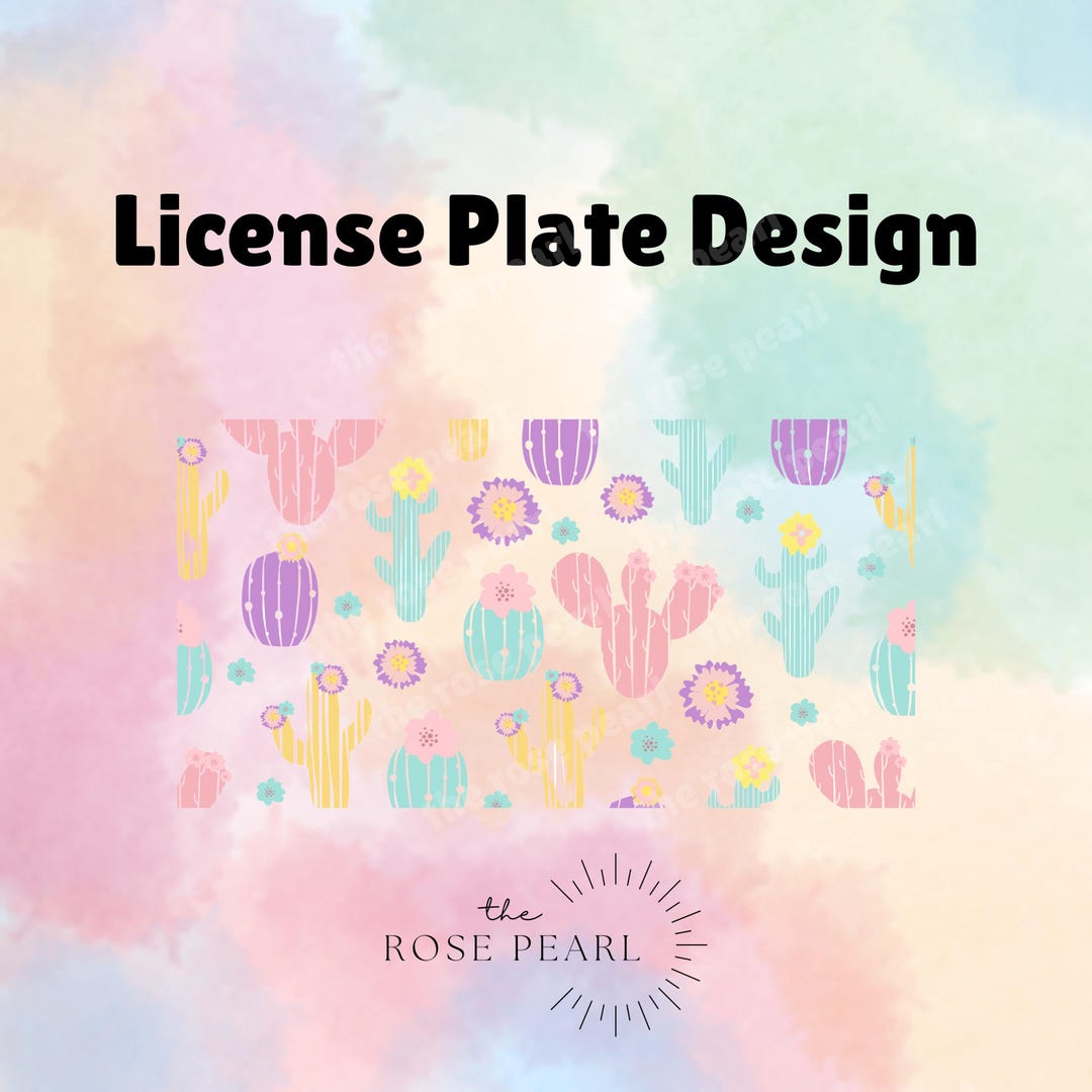 Cactus License Plate Digital Design, Bottomland Camo, Sublimation ...