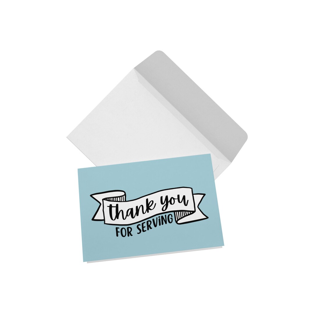 Thank You for Serving CARD BUNDLE - Etsy