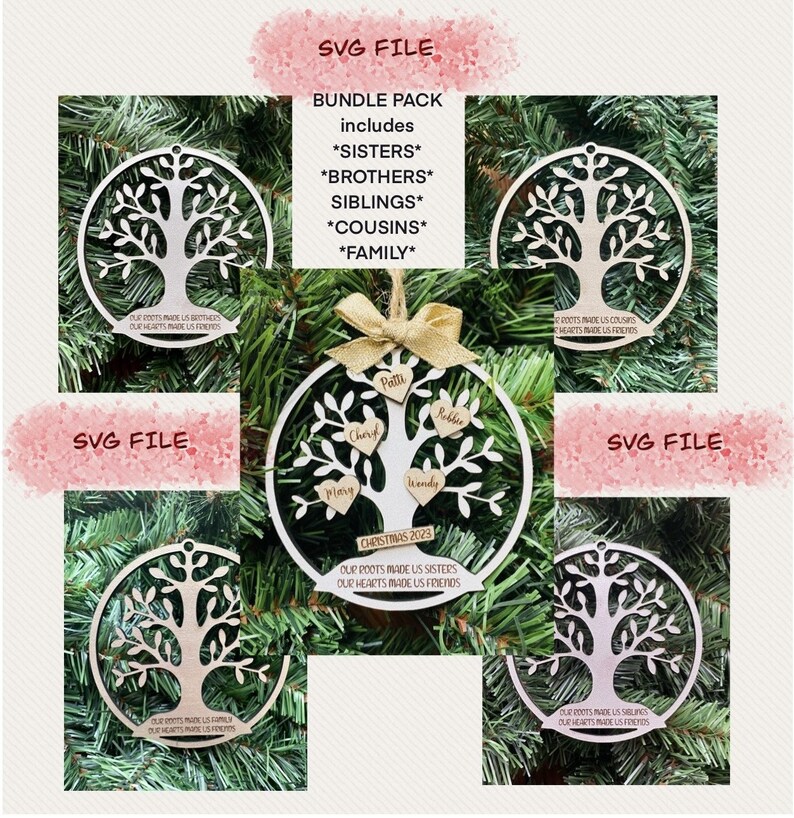 FAMILY TREE Christmas Ornament Digital File - Etsy