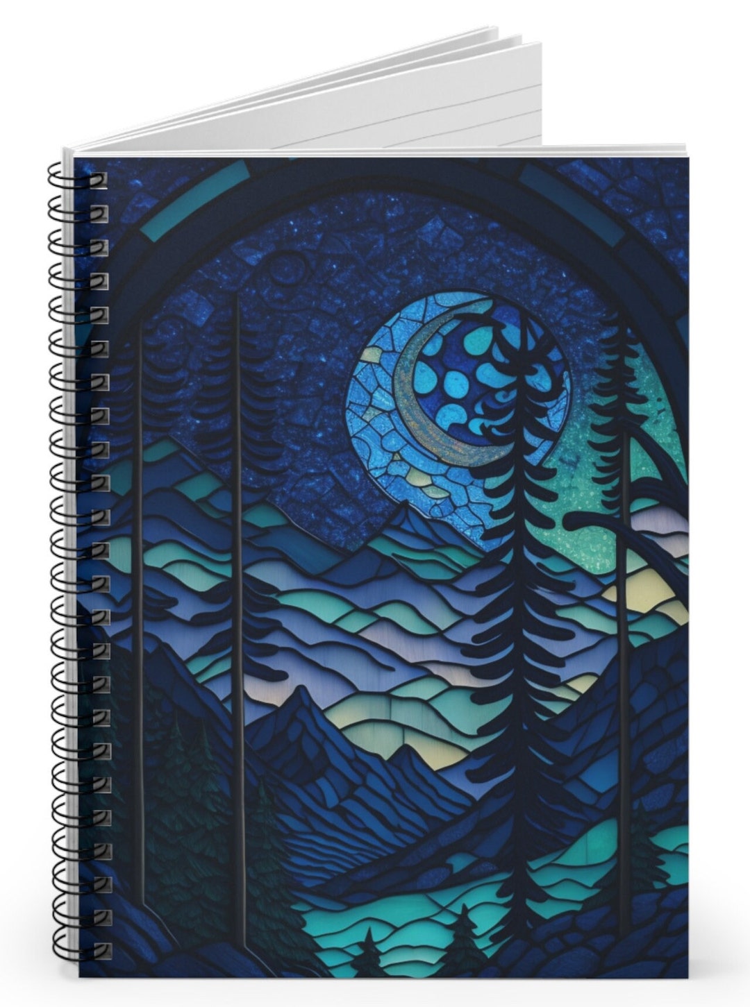 Northern Lights Aurora Borealis Spiral Notebook Ruled Line, Camping ...