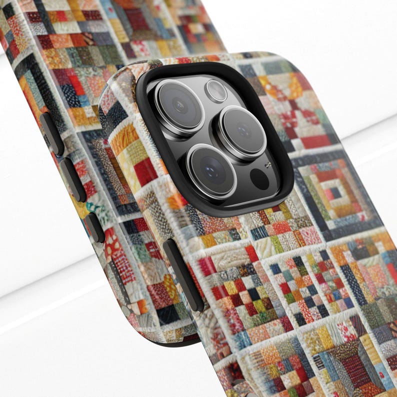Patchwork Quilt Phone Case: Tough Protective Cover for iPhone & Samsung ...