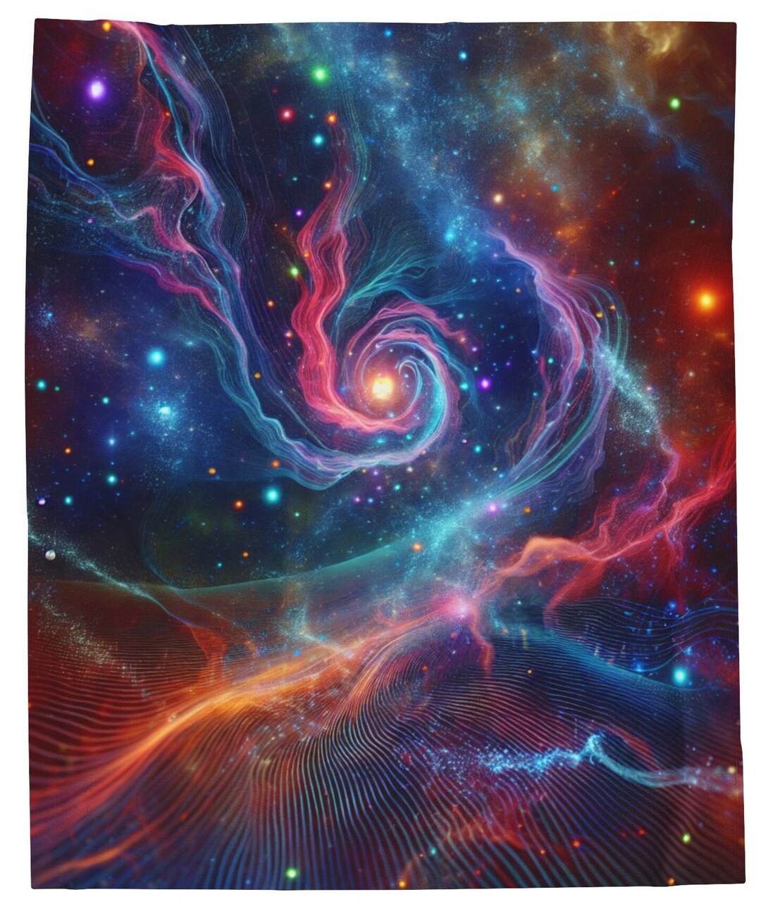 Cosmic Dance of Particles and Waves Velveteen Plush Blanket, Astronomy ...