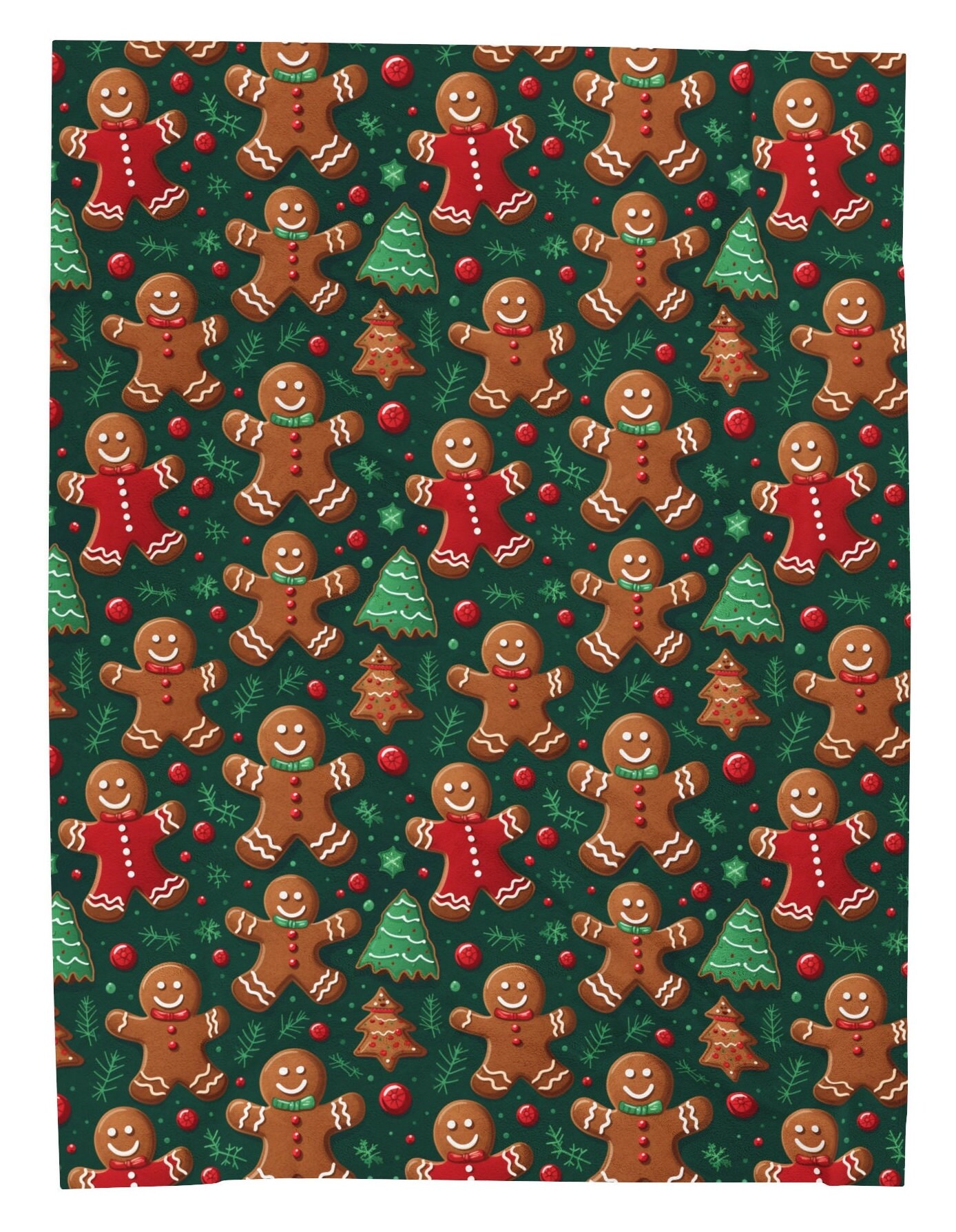 Christmas Gingerbread Blanket, Christmas Throw, Christmas Cookies ...