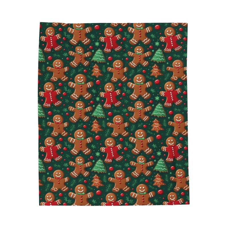 Christmas Gingerbread Blanket, Christmas Throw, Christmas Cookies ...