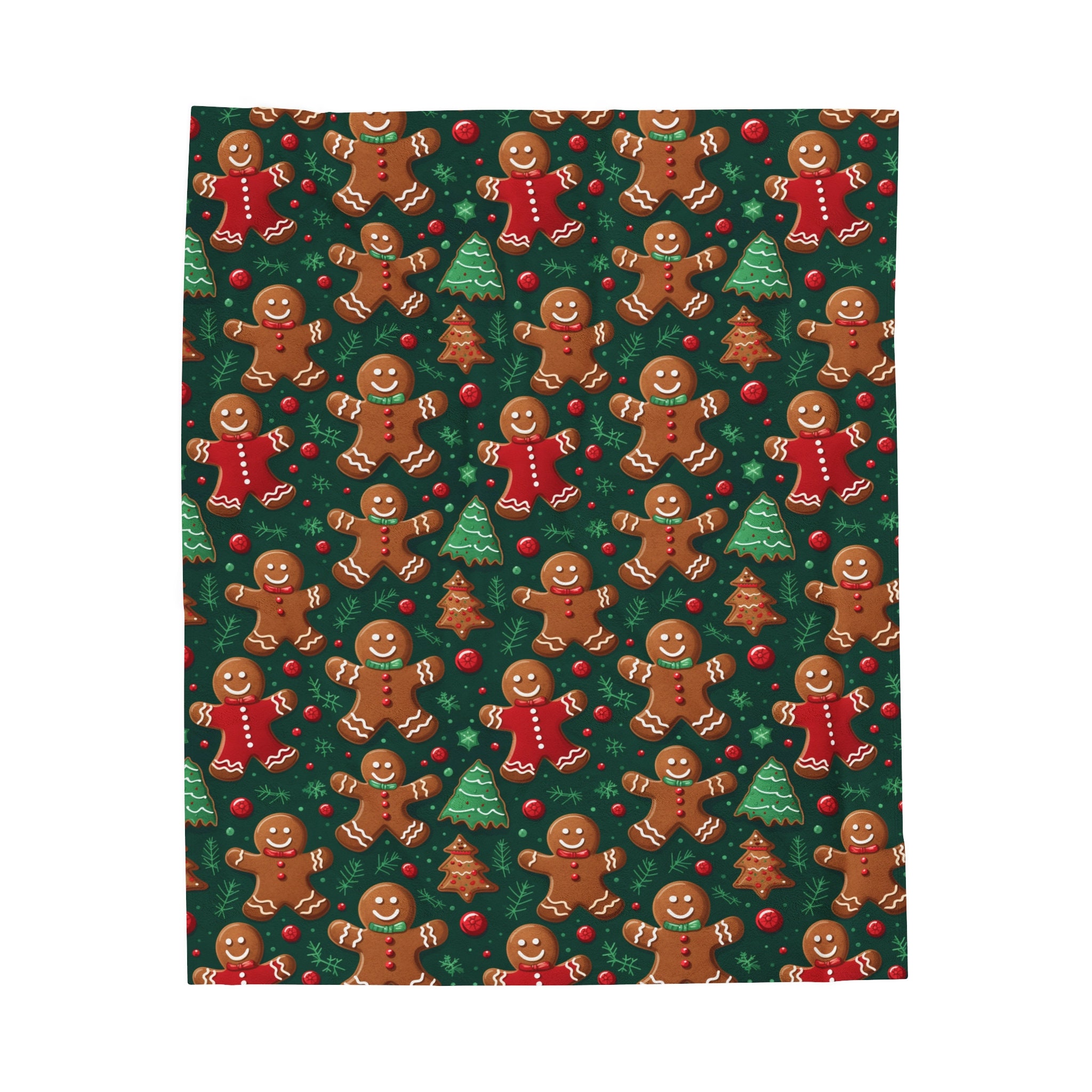 Christmas Gingerbread Blanket, Christmas Throw, Christmas Cookies ...