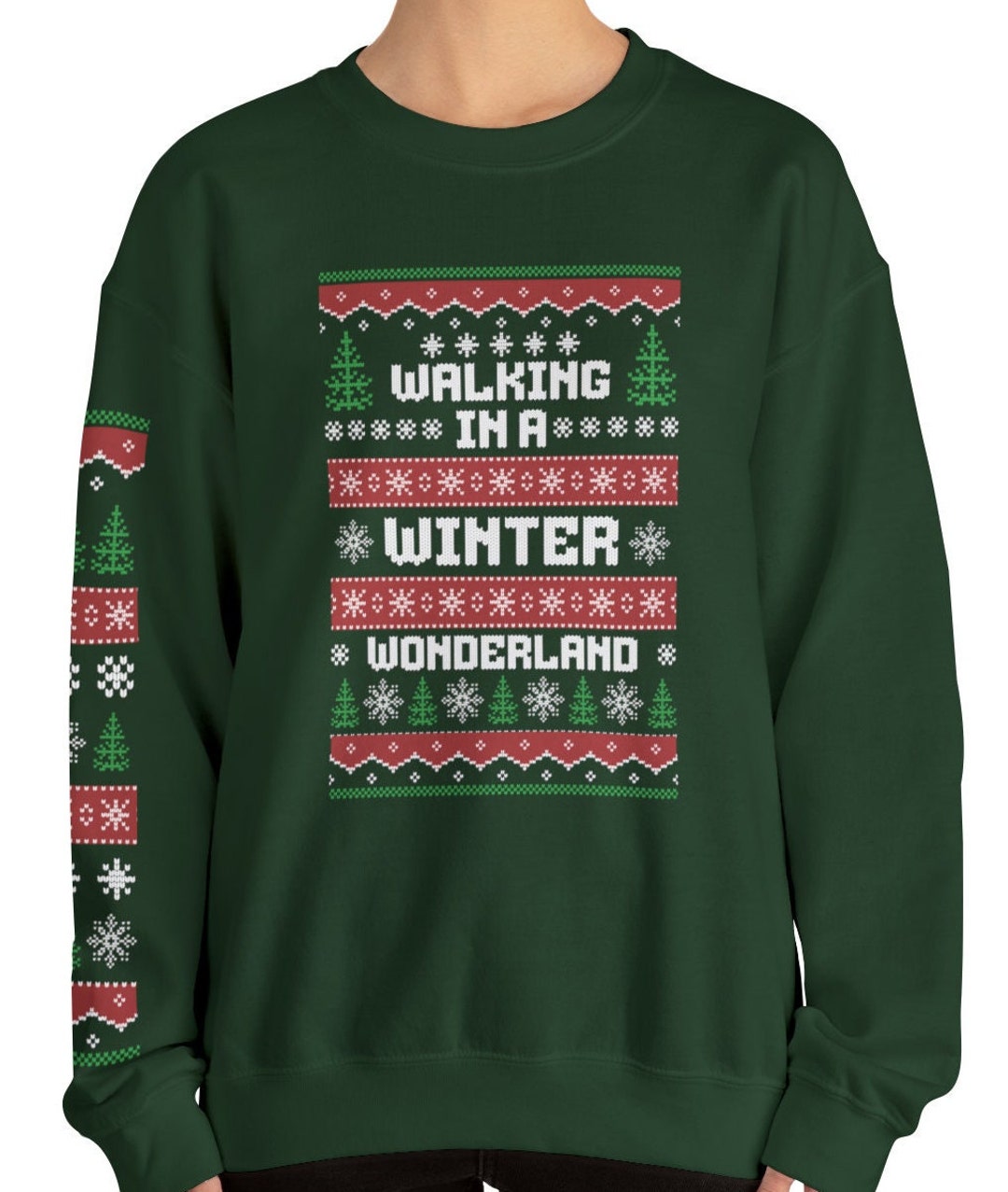 Walking in A Winter Wonderland Ugly Sweater Sweatshirt - Etsy