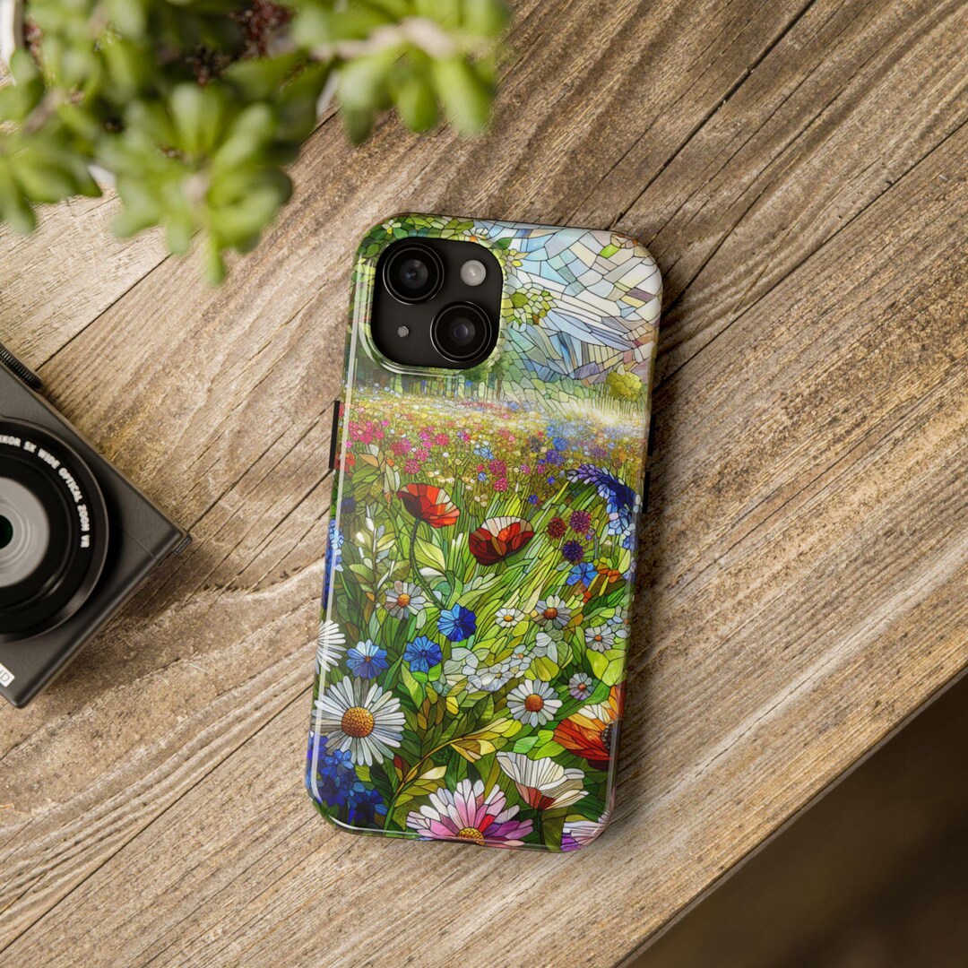 Cottagecore Wildflower Stained Glass Phone Case - Etsy