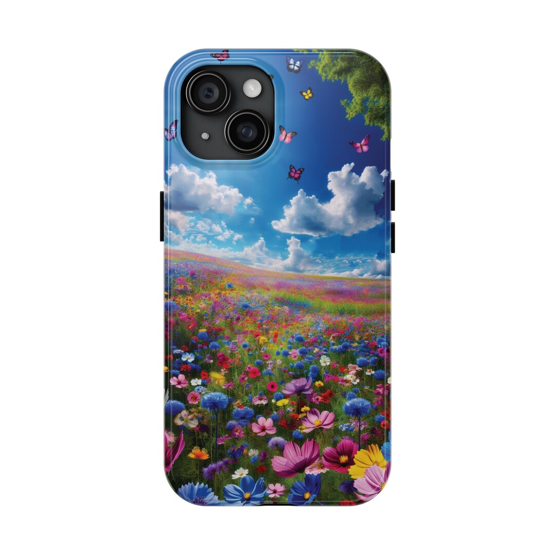 Wildflower Butterfly Meadow Explosion Chromatic Splendor Phone Case ...