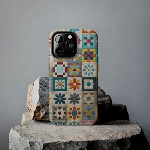 Patchwork Quilt Pattern Phone Case: Impact Resistant, Glossy Finish - Etsy