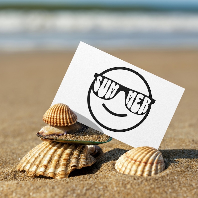 Summer Smiley Face SVG: Tropical Vacation Clipart (digital Download) - Etsy