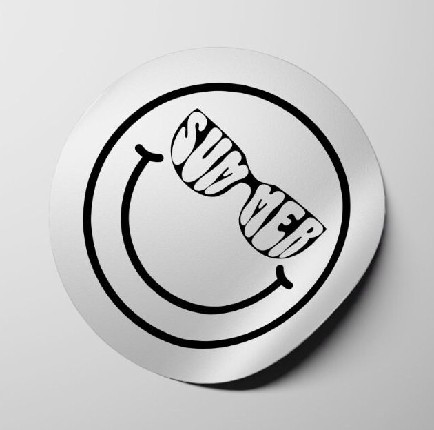 Summer Smiley Face Digital Download SVG PNG JPG Ai Pdf, Dxf, Summer ...