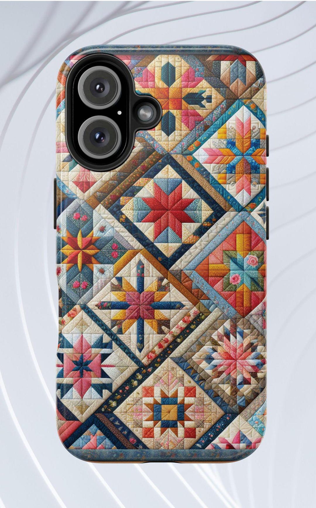 Patchwork Quilt Phone Case, Tough Phone Case for iPhone & Samsung, Cute ...