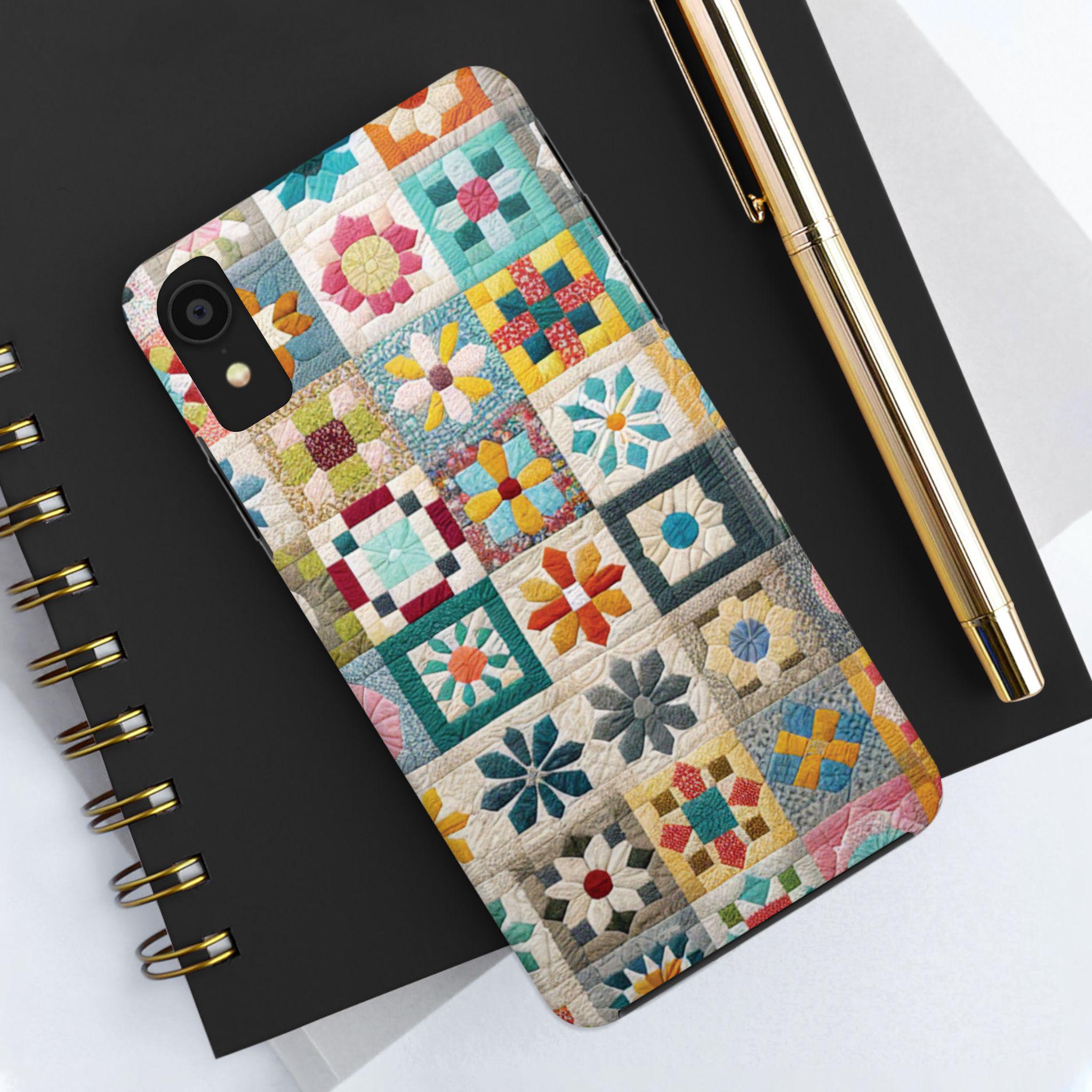 Patchwork Quilt Pattern Phone Case: Impact Resistant, Glossy Finish - Etsy