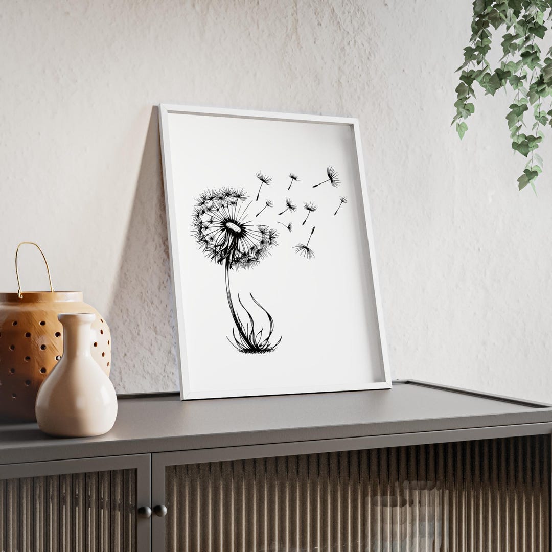 Dandelion Gone to Seed Posters, Cottagecore Wall Art, Floral Decor ...