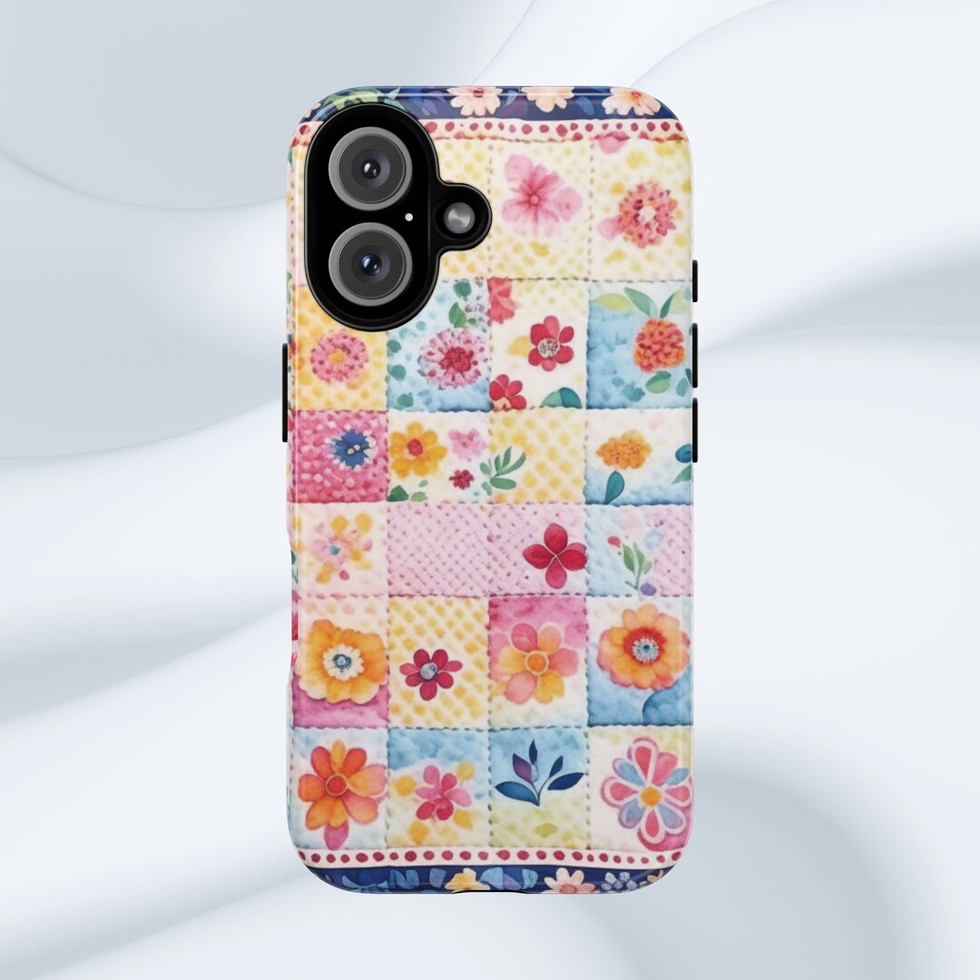 Floral Patchwork Quilt Pattern Phone Case - Etsy