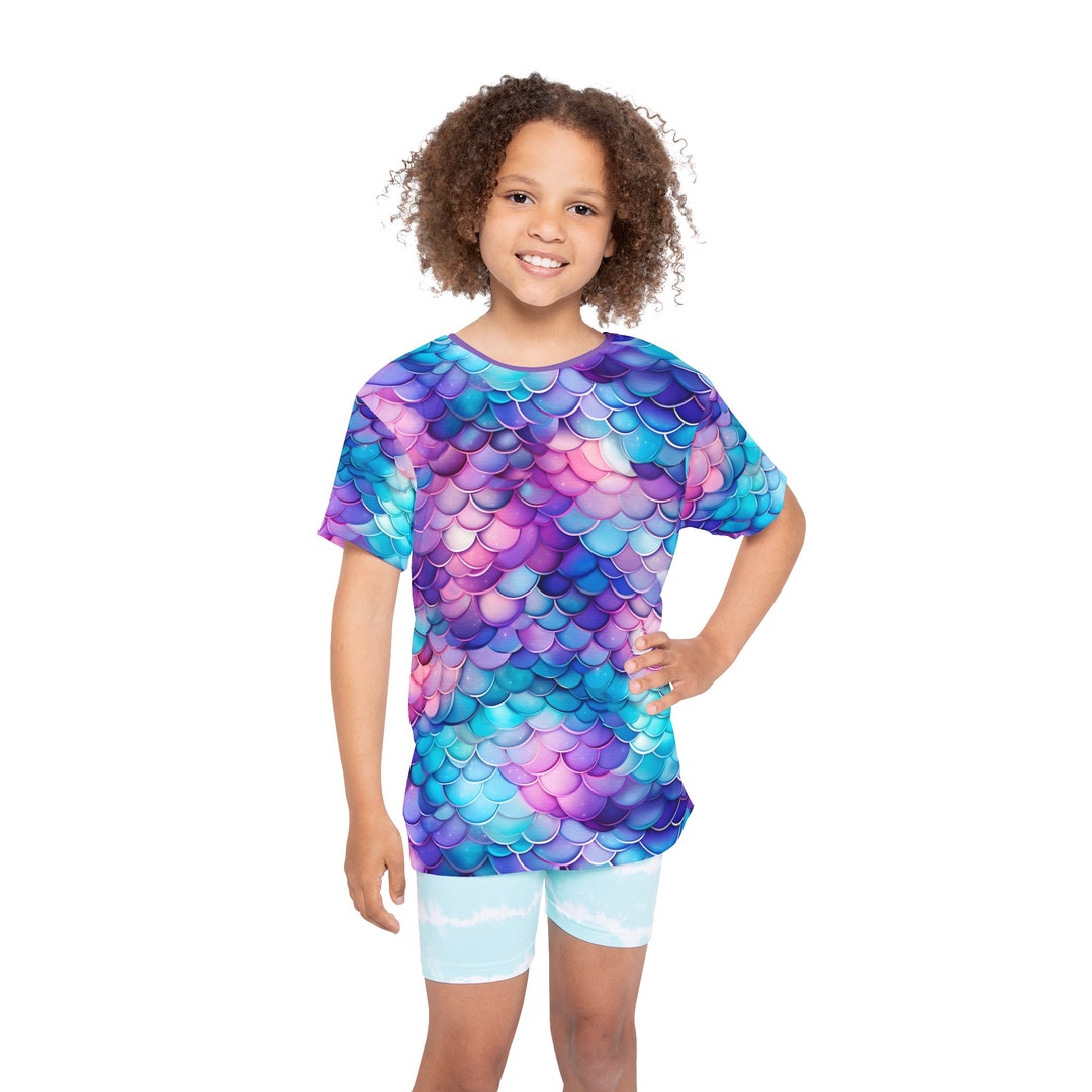 Mermaid Scales Kids Sports Jersey (AOP), Mermaid Shirt, Trip Shirt ...