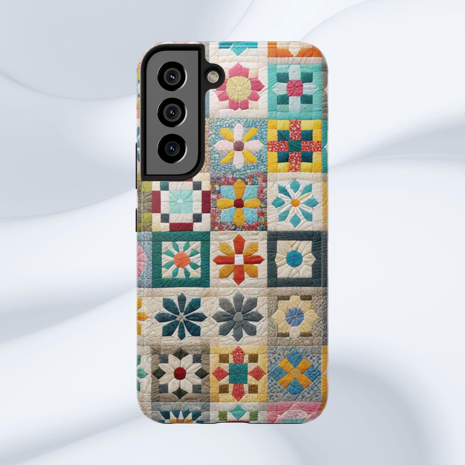 Patchwork Quilt Pattern Phone Case: Impact Resistant, Glossy Finish - Etsy