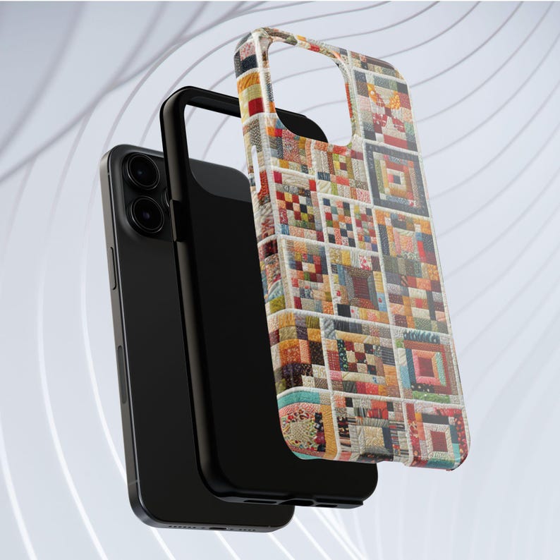 Patchwork Quilt Phone Case: Tough Protective Cover for iPhone & Samsung ...