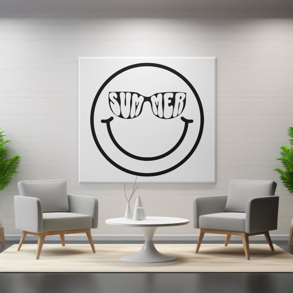 Summer Smiley Face Digital Download SVG PNG JPG Ai Pdf, Dxf, Summer ...