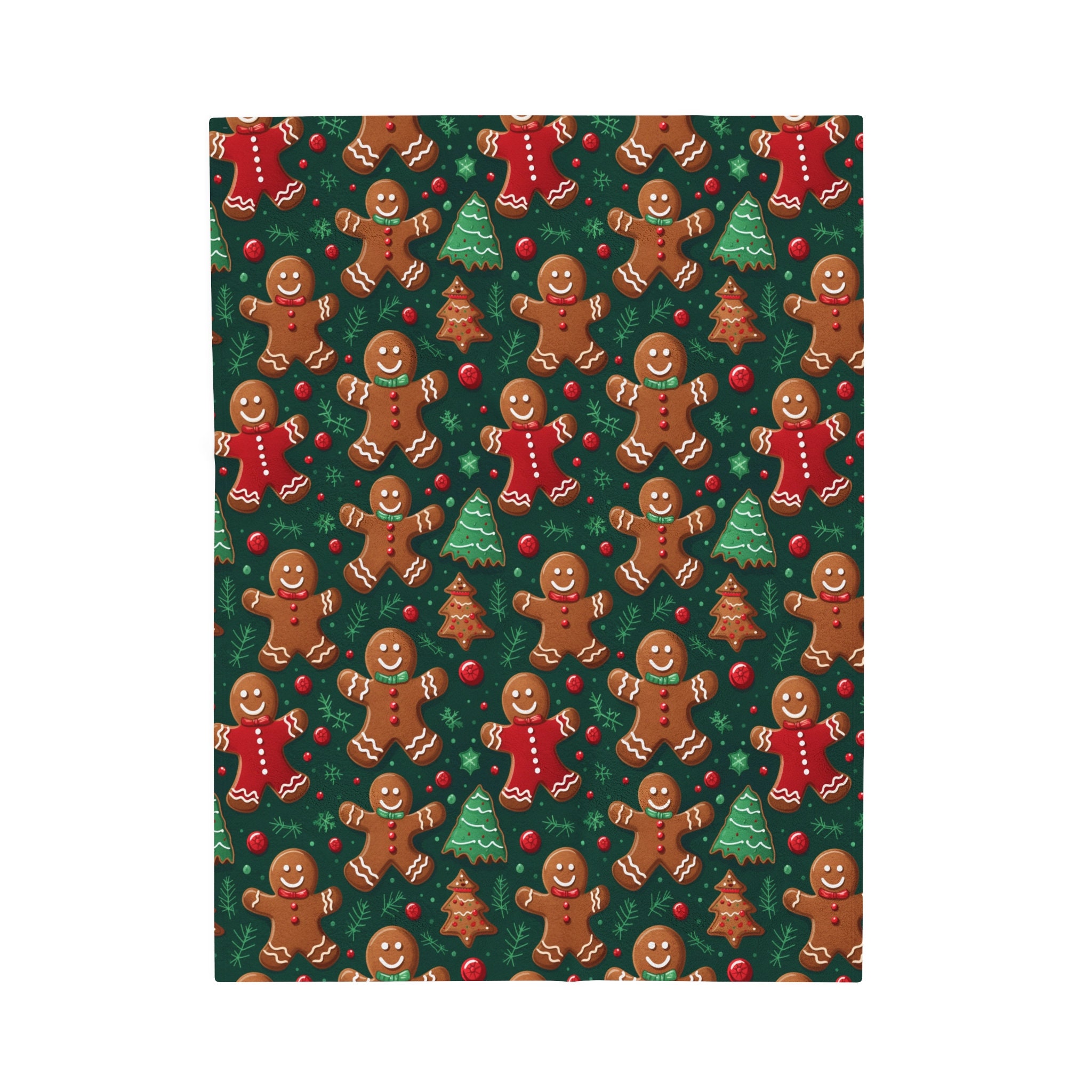 Christmas Gingerbread Blanket, Christmas Throw, Christmas Cookies ...
