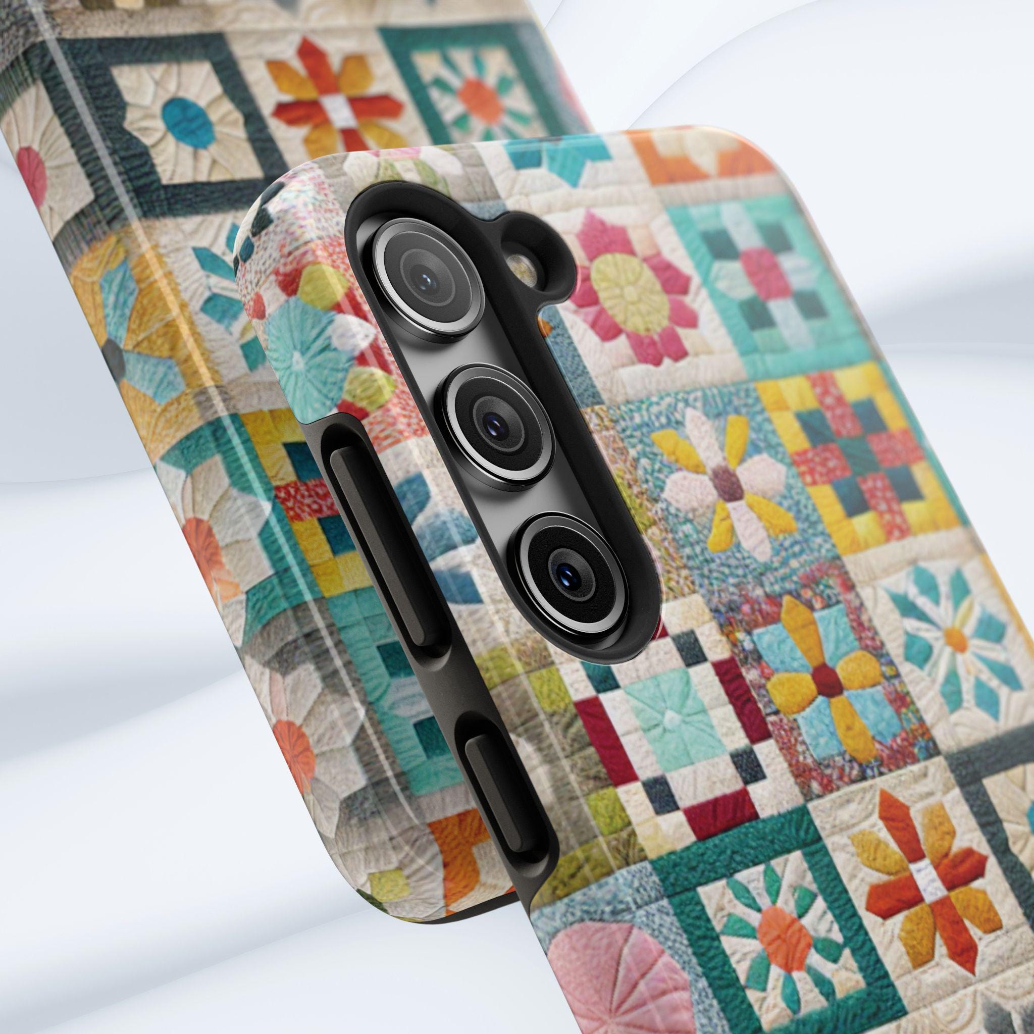 Patchwork Quilt Pattern Phone Case: Impact Resistant, Glossy Finish - Etsy