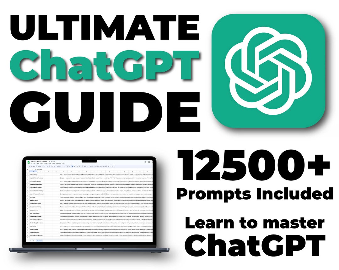 Ultimate Chatgpt Guide 12500 Chat GPT Prompts Included - Etsy Australia Ultimate Chatgpt Guide 12500 Chat GPT Prompts Included - Etsy Australia