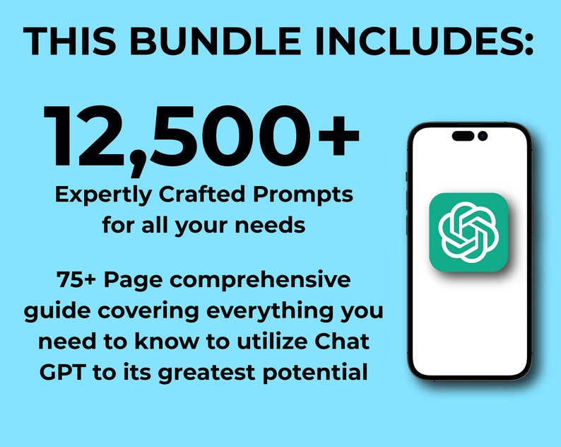 12500 Chatgpt Prompts Ultimate Chat GPT Guide Master Chat - Etsy 12500 Chatgpt Prompts Ultimate Chat GPT Guide Master Chat - Etsy