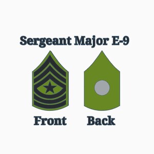 US Army Sergeant Major E-9 Fridge Magnet - Etsy