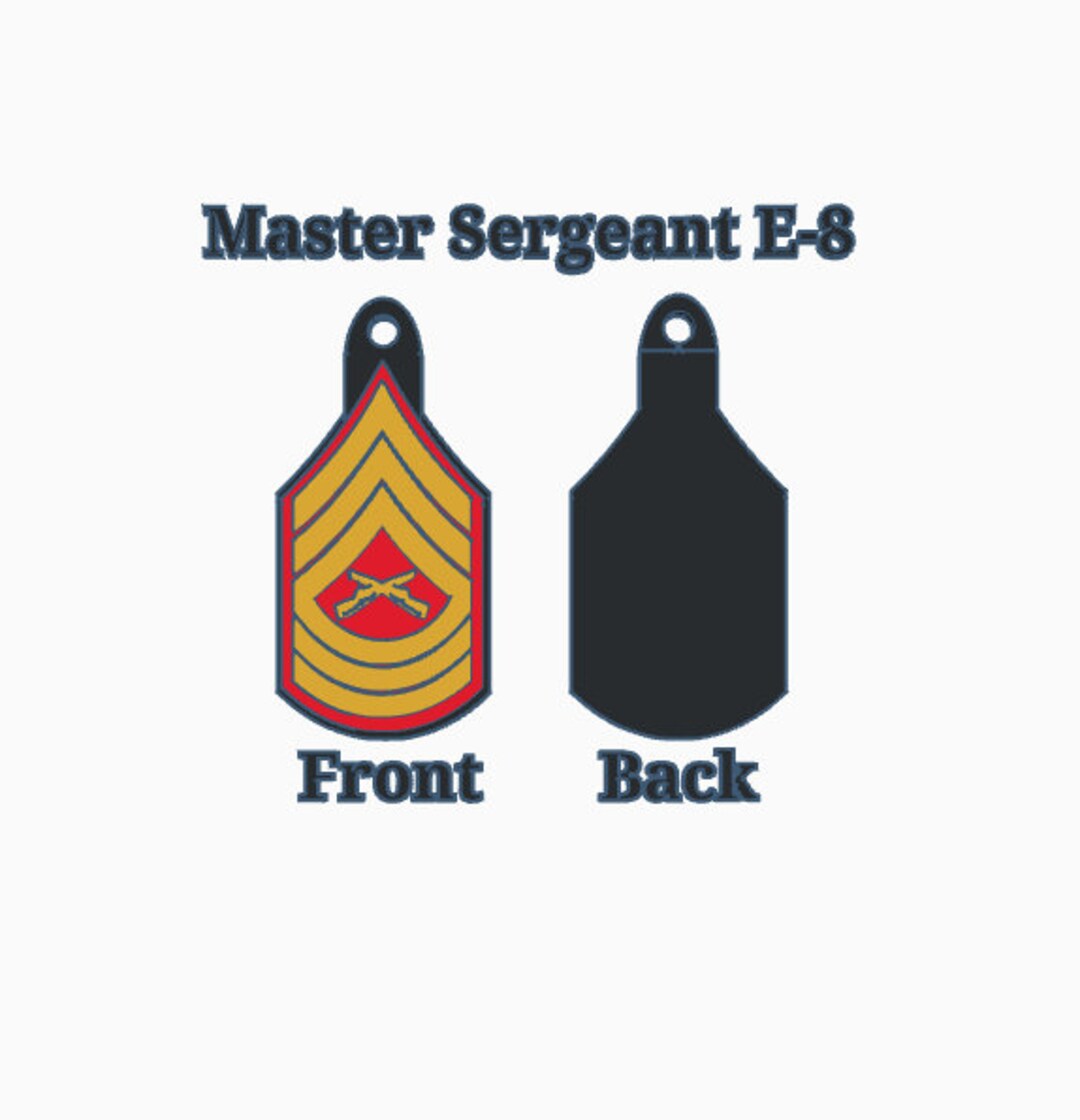 USMC Master Sergeant E8 Keychain Backpack Bag Charm - Etsy