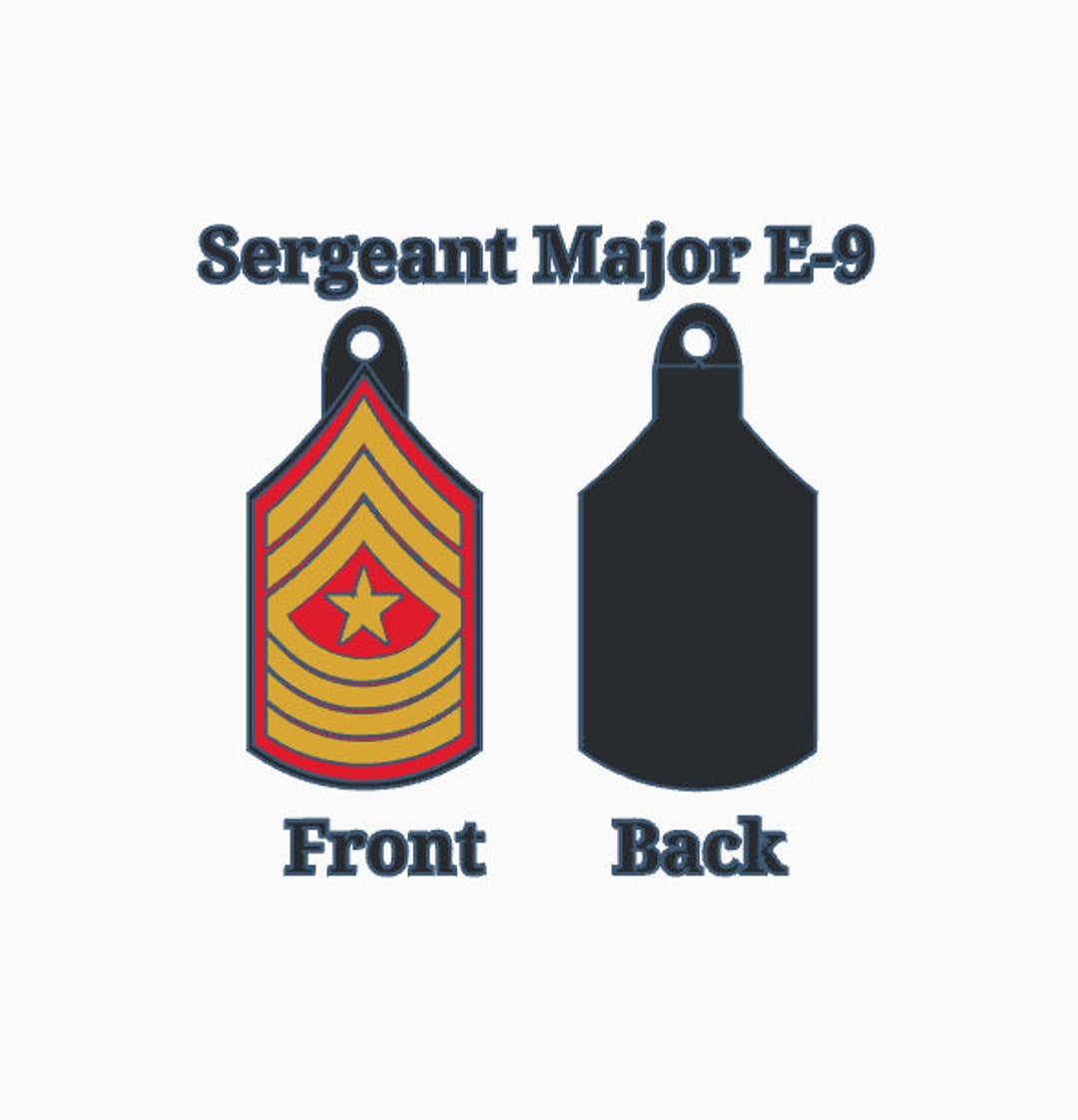 USMC Sergeant Major E-9 Keychain Backpack Bag Charm - Etsy