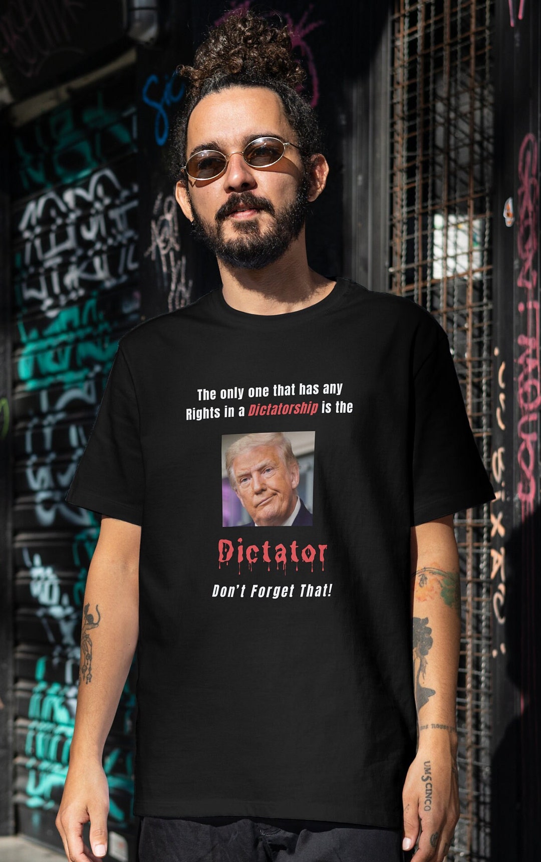Trump Dictator Tee, Pro-democracy Tee, Anti-maga Tee, Anti-gop Tee, Pro ...