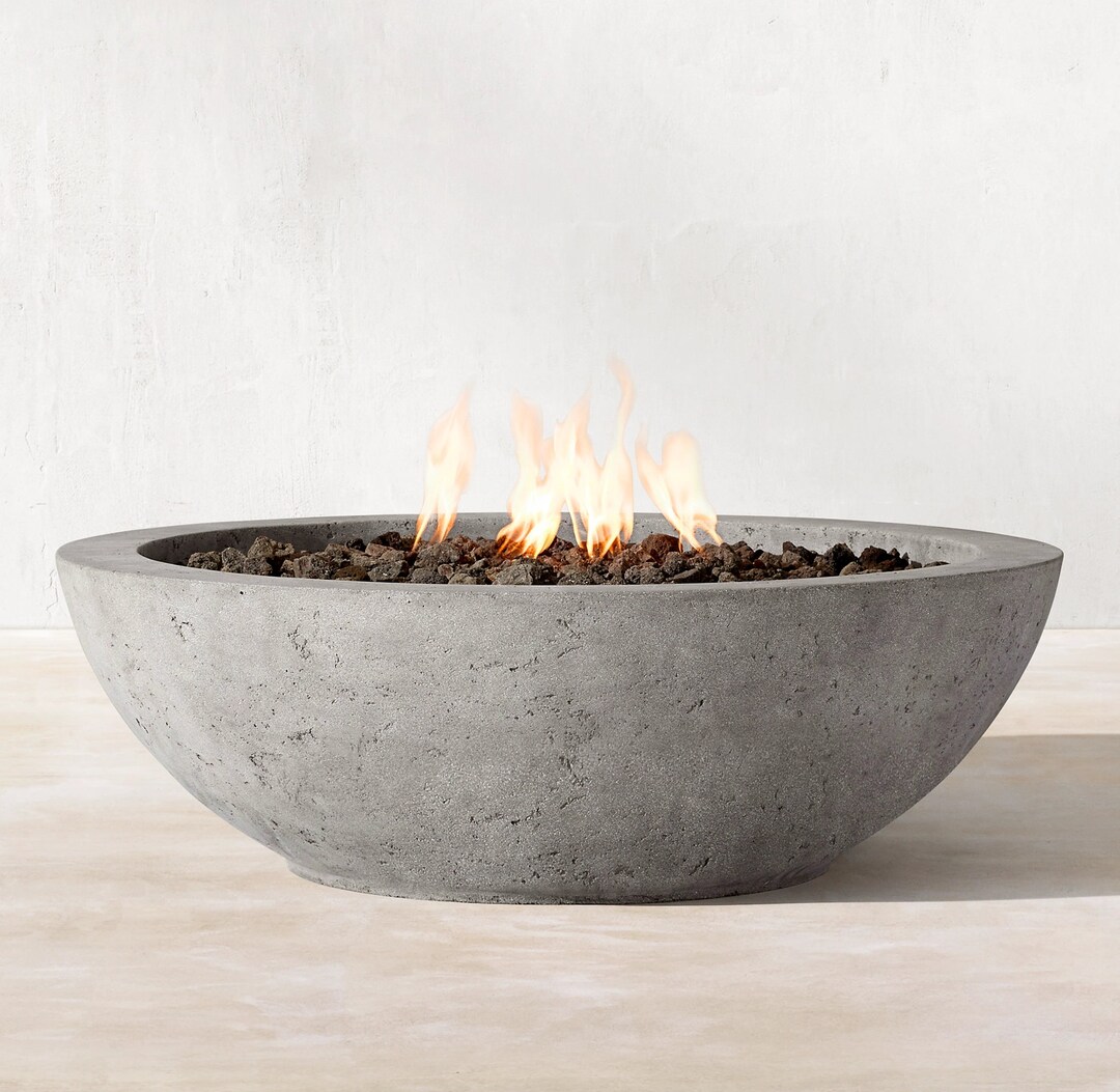 Concrete Round Fire Table - Etsy