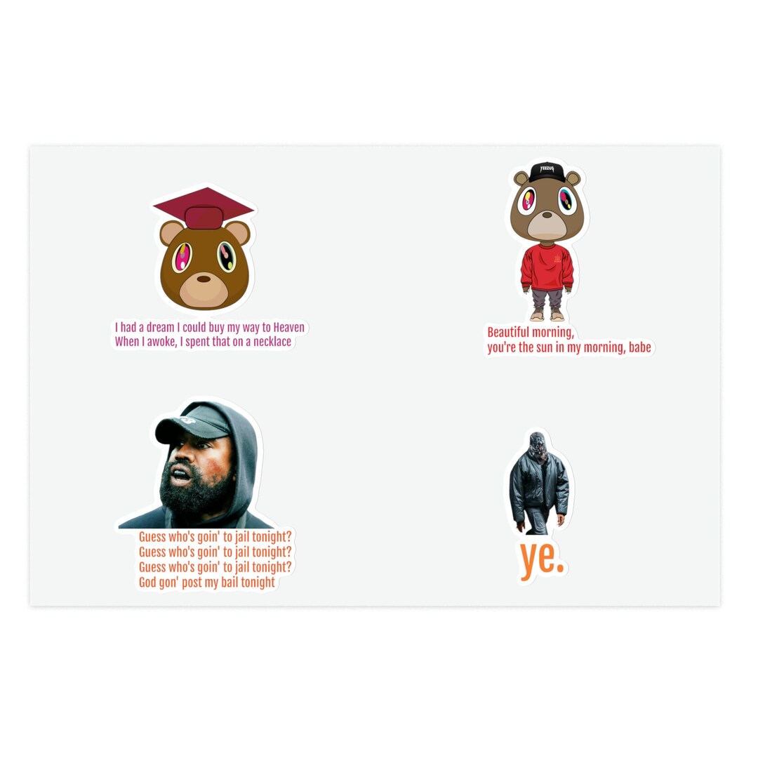 Kanye West Sticker Sheets - Etsy