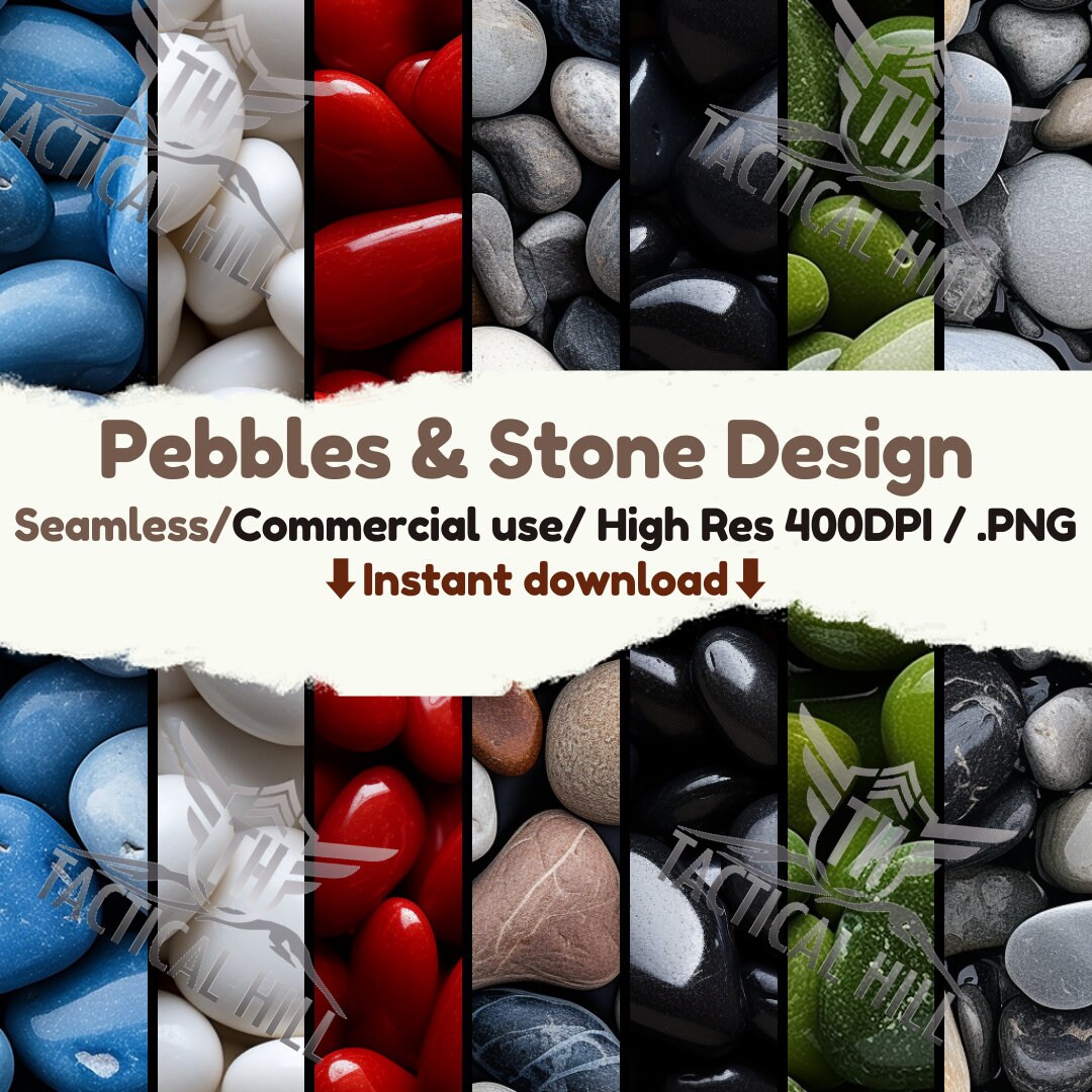 Colored Pebbles Design, Rock Pattern, Commercial Use/ High Res 400DPI ...